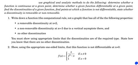 Solved Use Graphical And Analytic Methods To Do The