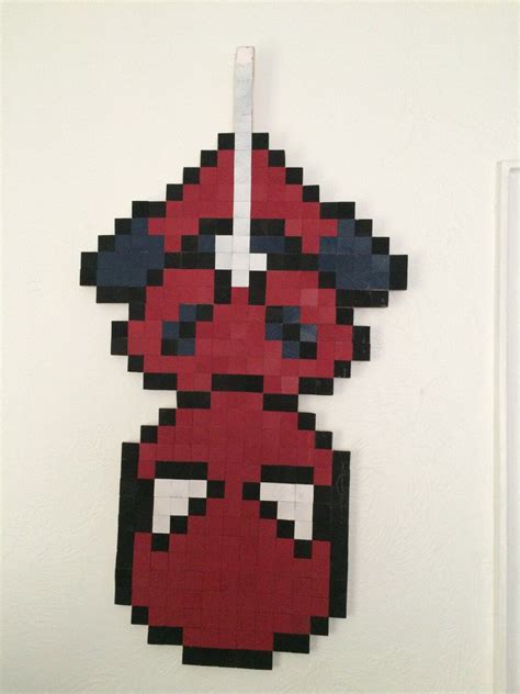 Spider Man 8 Bit Wood Pixel Wall Art Etsy Zeichnen Basteln Freude Am Zeichnen 3d Zeichnen