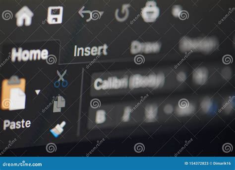 Main Menu Of Microsoft Office Word Software Editorial Stock Photo Image Of Icon Spreadsheet