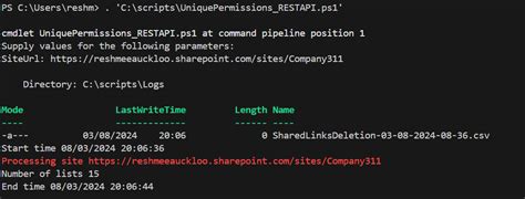 Optimizing PowerShell Scripts To Check For Unique Permissions In SharePoint REST API Vs Get