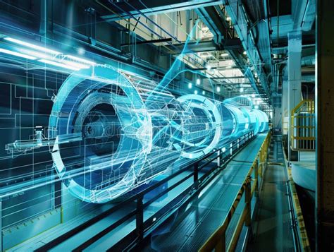 Hadron Collider Tech Illustration Science Nuclear Accelerator