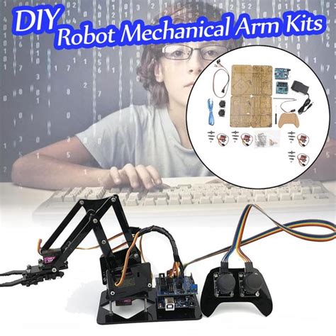Diy Assembly 4 Dof Robot Arm Ps2 Handle Circuit Kits For Arduino