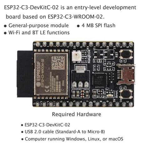 基于esp32 C3 Devkitc 02 Wifi开发板4mb Spi闪存esp32 C3 Wroom 02