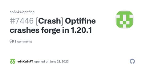 Crash Optifine Crashes Forge In Issue Sp X Optifine GitHub