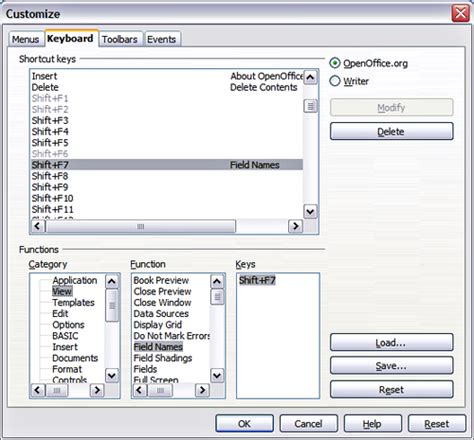 Documentationoooauthors User Manualgetting Startedassigning Shortcut