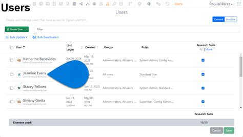 Signals Notebook Assign A User Roles To An Individual User From The Signals Configuration