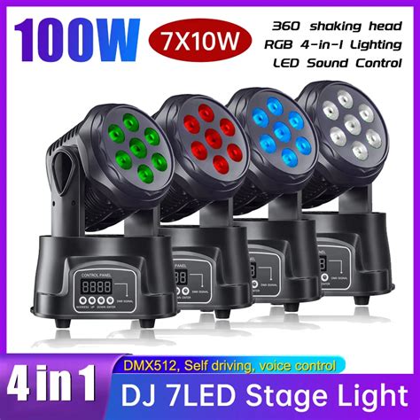 Mini Luz Beam 7R Profesional Iluminaci N De Cabeza M Vil 7x10W RGBW Led