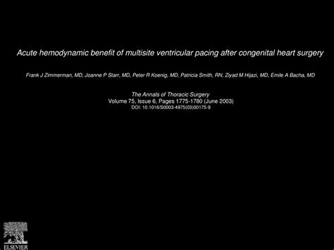 Acute Hemodynamic Benefit Of Multisite Ventricular Pacing After