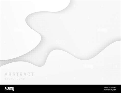 Abstract Minimal Style Of Gradient White Paper Cut With Halftone Decorative Overlapping With