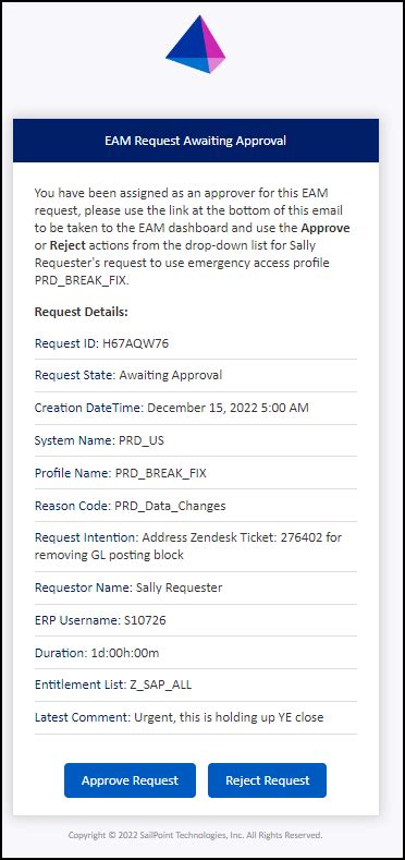 Evaluating EAM Requests SailPoint Access Risk Management