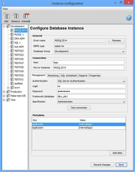 Instance Configuration