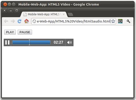 Mobile Web App Play Mp3 In HTML5 Audio Tag