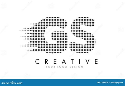 Logotipo De La Letra Del Gs G S Con Los Puntos Y Los Rastros Negros
