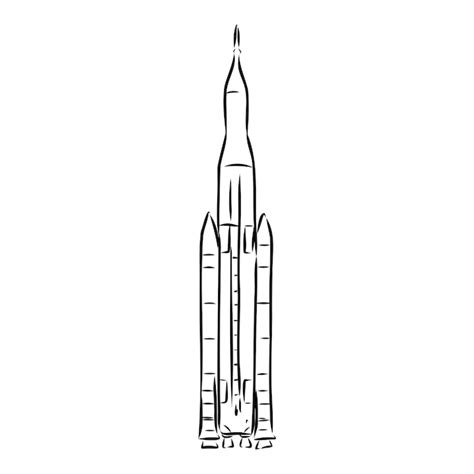Ручной рисунок геометрического космического челнока дизайн в стиле