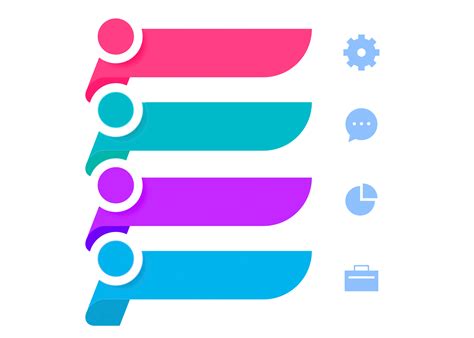 Free Four Steps Colorful Object For Infographic Template 12414606 Png