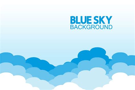 Blue Sky With Clouds Background Vector Graphic By Kosunar185 · Creative Fabrica