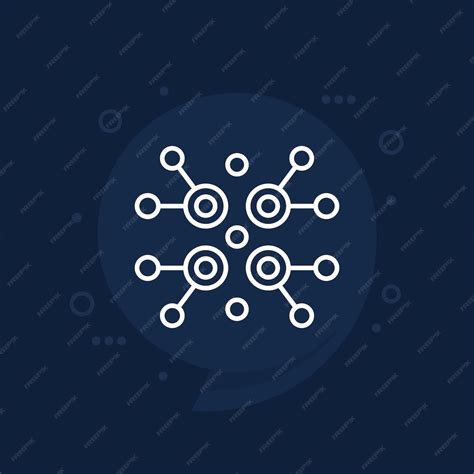 Premium Vector Nodes Data Structure Line Icon For Web