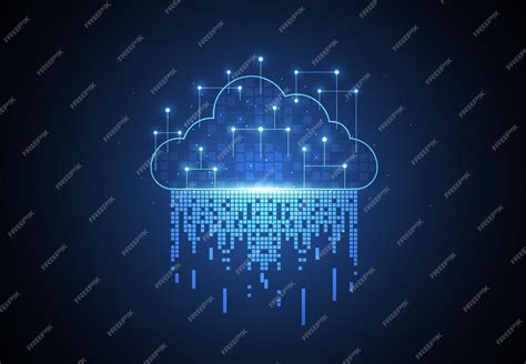 Premium Vector Cloud Networking Computing Concept Design Digital Data Transform Download And