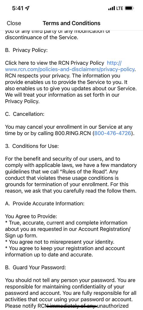 Rcns Phone Number In Their Tos Is For A Phone Sex Hotline R Mildlyinfuriating