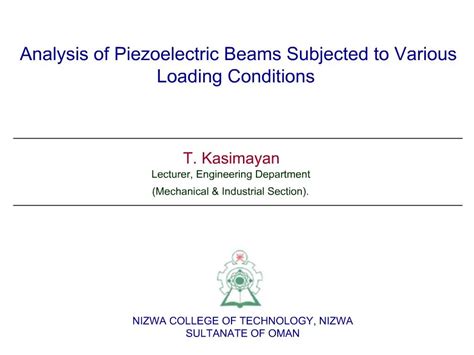 Ppt Nizwa College Of Technology Nizwa Sultanate Of Oman Powerpoint