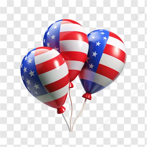 United States Independence Day Flag Balloons Style United States Flag