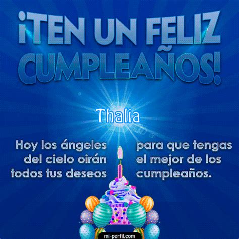 🎂 Ten Un Feliz Cumpleaños Thalia Tarjetas  Online