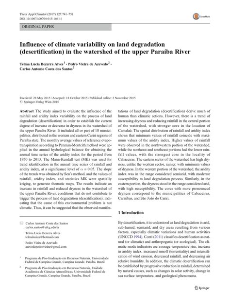 Alves Et Al 2017 Taac Download Free Pdf Climate Rain