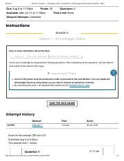 Module Lesson Knowledge Check Introduction To Technology And