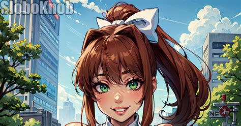 Ai Generated Monika Hug Incoming Sloboknobのイラスト Pixiv