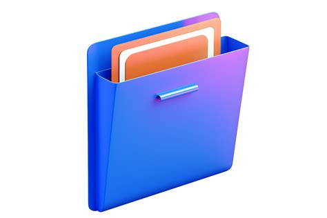 3d Blue Folder With An Orange And Blue Folder Insideai Generative