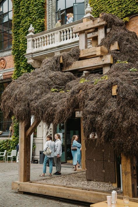 Rex Skov Arkitekter Tops Chart Art Fair Pavilion With Seaweed Roof On