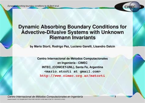 Dynamic Absorbing Boundary Conditions Ppt
