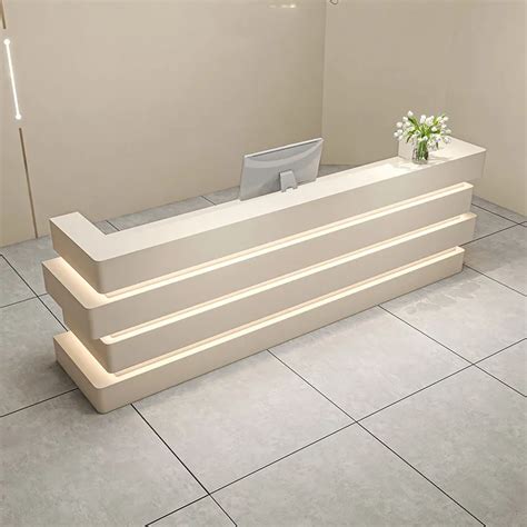 Salon Podium Rezeption Wei E Front Spa Theke DIY Rezeption Kassierer