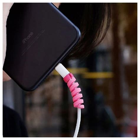 Silicone Spiral Cord And Cable Protector Organizer Pcs