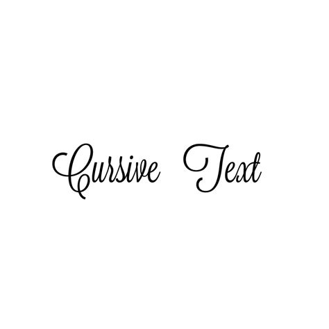 Custom Cursive Text Decal
