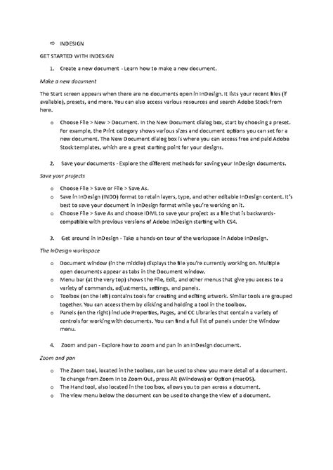 In Design Indesign Get Started With Indesign Create A New Document