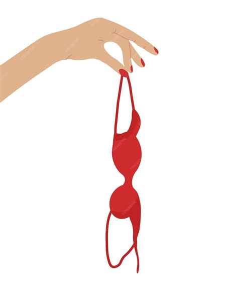 Mão Segurando Sutiã Vermelho Em Conceito De Conscientização Da Mama