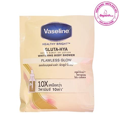 Kem tắm trắng chống nắng Vaseline Flawless Glow Gluta Hya Whitening Body Shower Mỹ phẩm ĐẸP XINH
