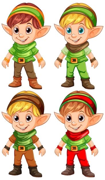 Premium Vector Cute Chrustmas Eld Cartoon Character