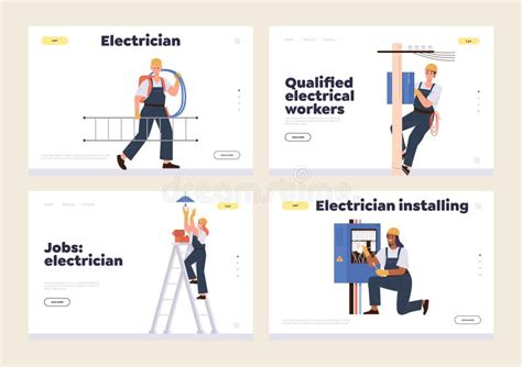 Landing Page Design Template Set Offering Professional Online