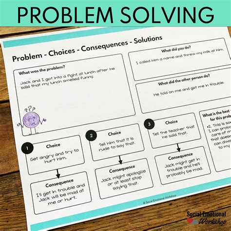 Cbt Worksheets For School Counseling Social Emotional Workshop