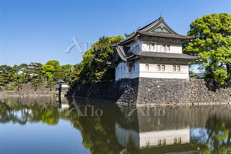 東京都 江戸城の巽櫓と富士見櫓 187186527 の写真素材 アフロ