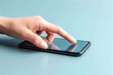 Premium Photo Hand Swiping On A Smartphone