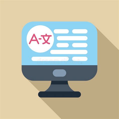 Online Language Translator Software Translating Text On Computer Screen