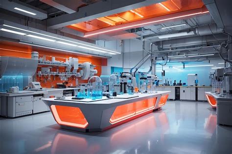 Premium Ai Image Futuristic Energy Lab