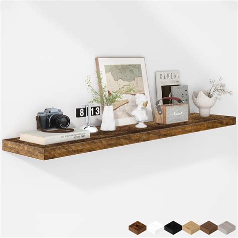 Fun Memories 55 Inch Floating Shelves 12 Inch Deep Rustic
