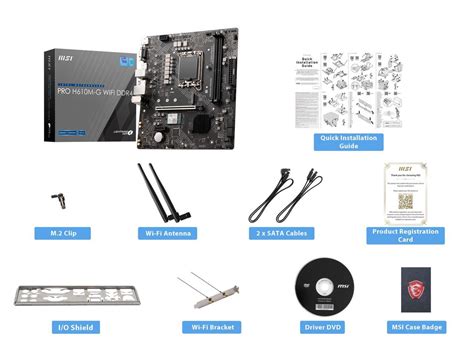 MSI PRO PRO H610M-G WIFI DDR4 LGA 1700 Micro ATX Motherboard - Newegg.ca