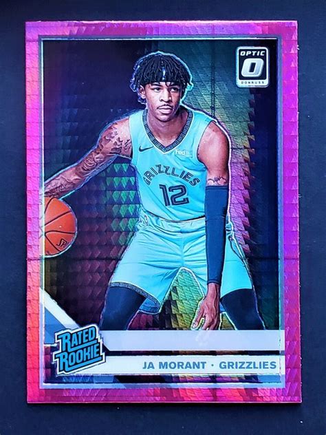 2019 20 JA MORANT Panini Donruss Optic Pink Hyper Rated Rookie LINE