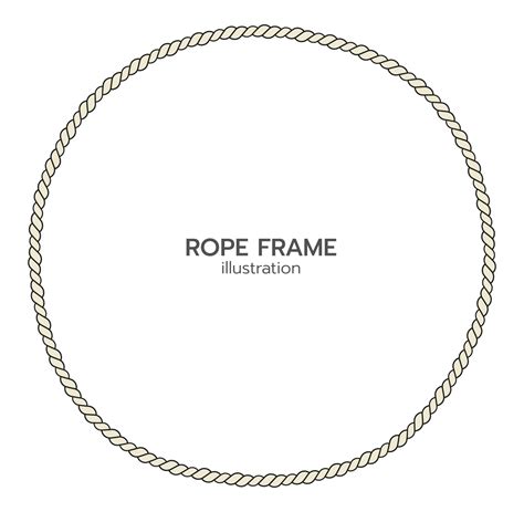 Rope Border And Frame Lasso Twisted And Crisscrossed Until A Circle 47118952 Vector Art At