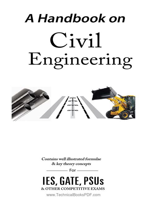 A Handbook On Civil Engineering Contains Well Illustrated Formulae And